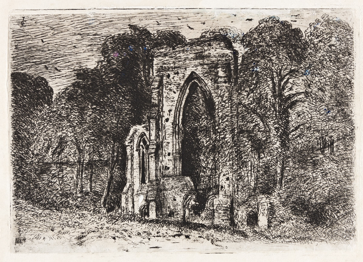 John Constable | The Ruins of Netley Abbey (Circa 1825) | MutualArt