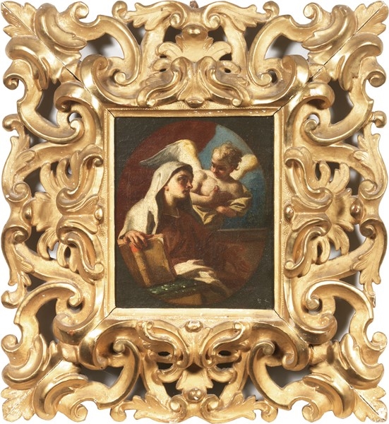 Francesco Solimena | Santa con Angelo | MutualArt