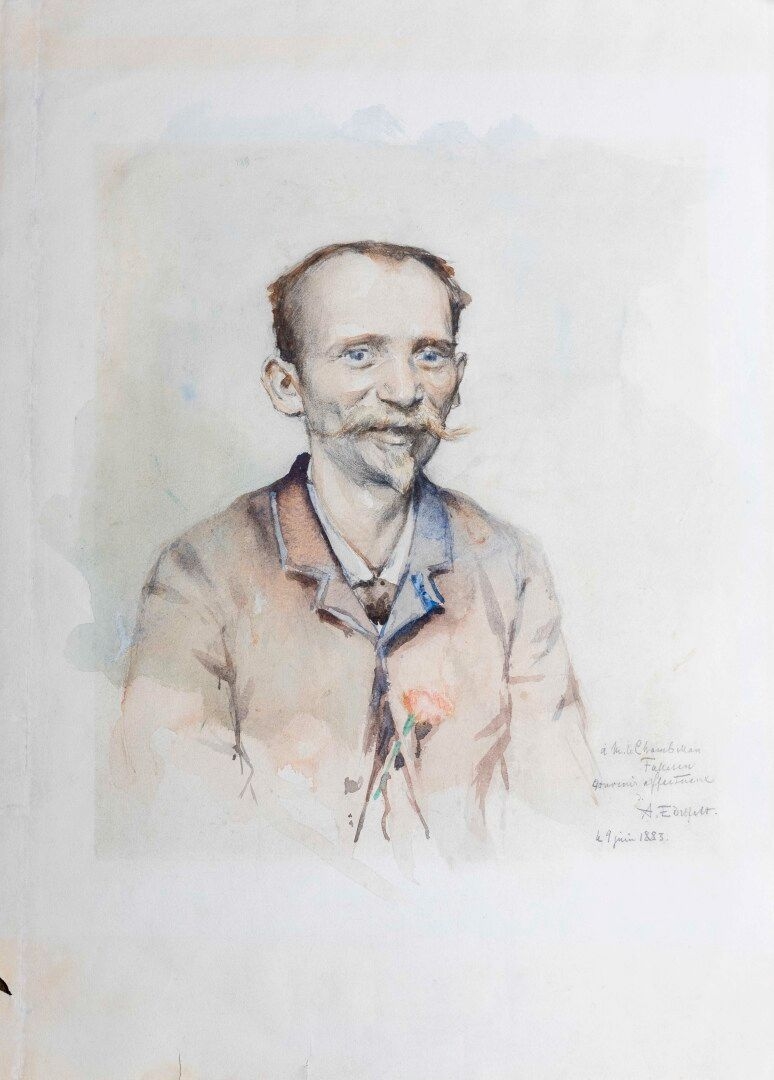 Albert Edelfelt | Portrait d'homme à la rose (1883) | MutualArt