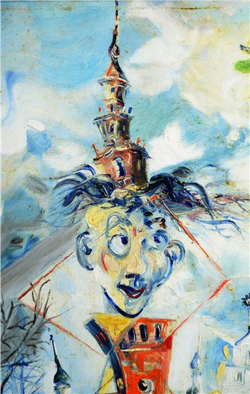 Antoni Sulek | Surrealist Rural Townscape with Carrot and Horse (73 ...