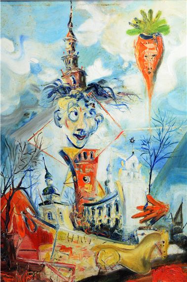 Antoni Sulek | Surrealist Rural Townscape with Carrot and Horse (73 ...