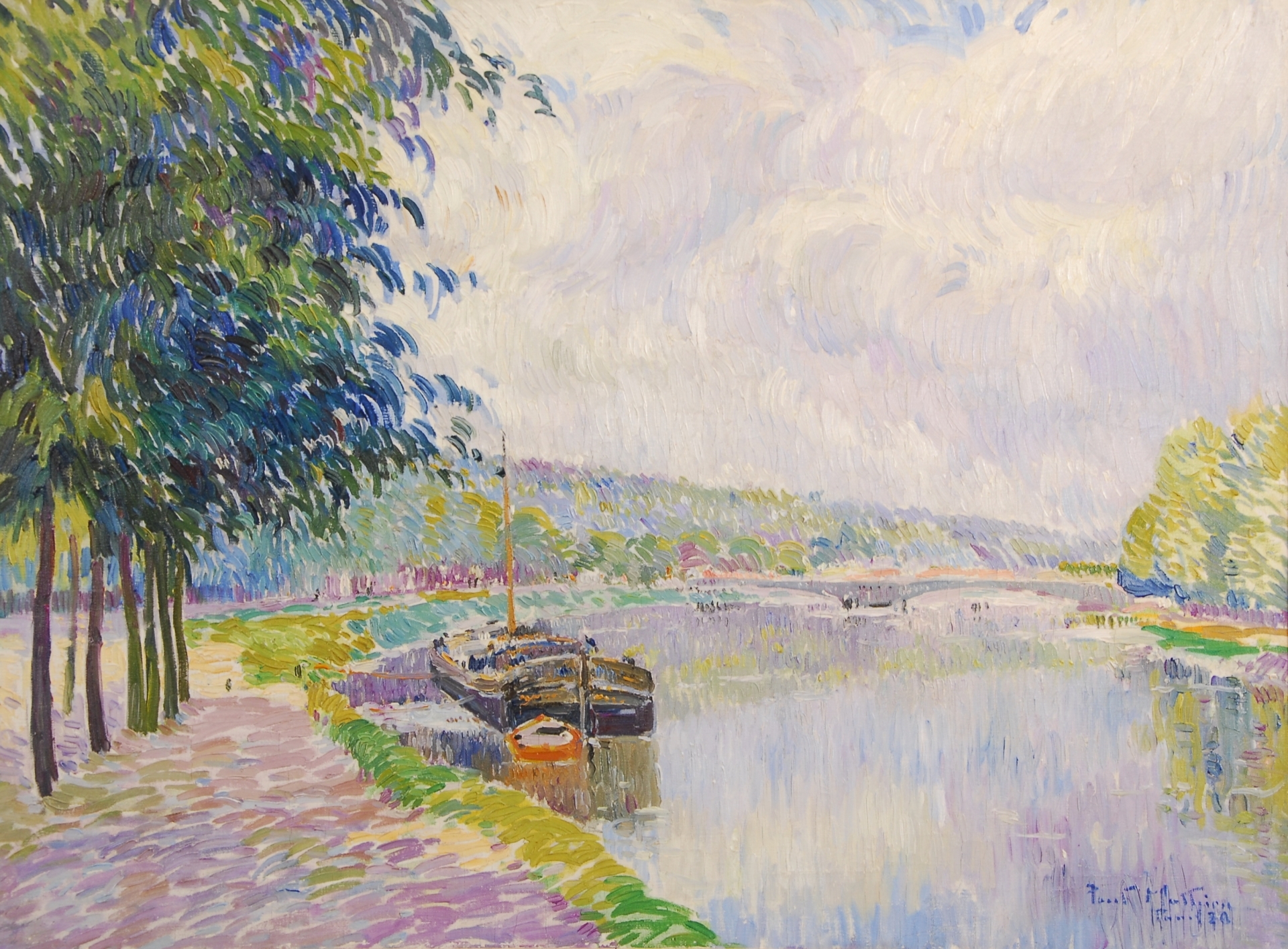Paul Mathieu | Bord de rivière ensoleillé (1920) | MutualArt