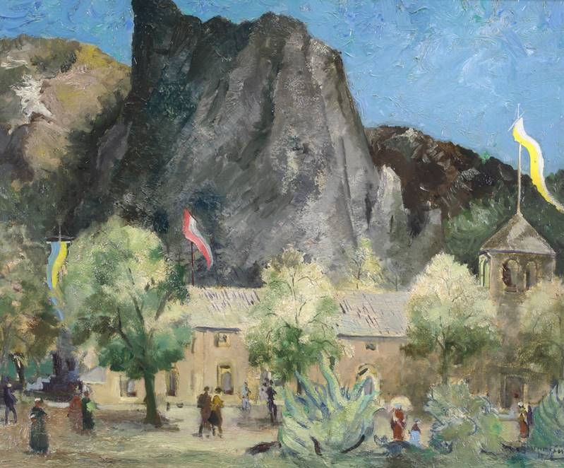 Richard Gessner | Rheingrafenstein - Kurhaus (1928) | MutualArt