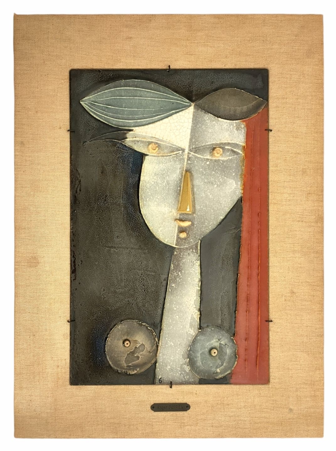 Roger Capron | Plaque visage (Circa 1965) | MutualArt