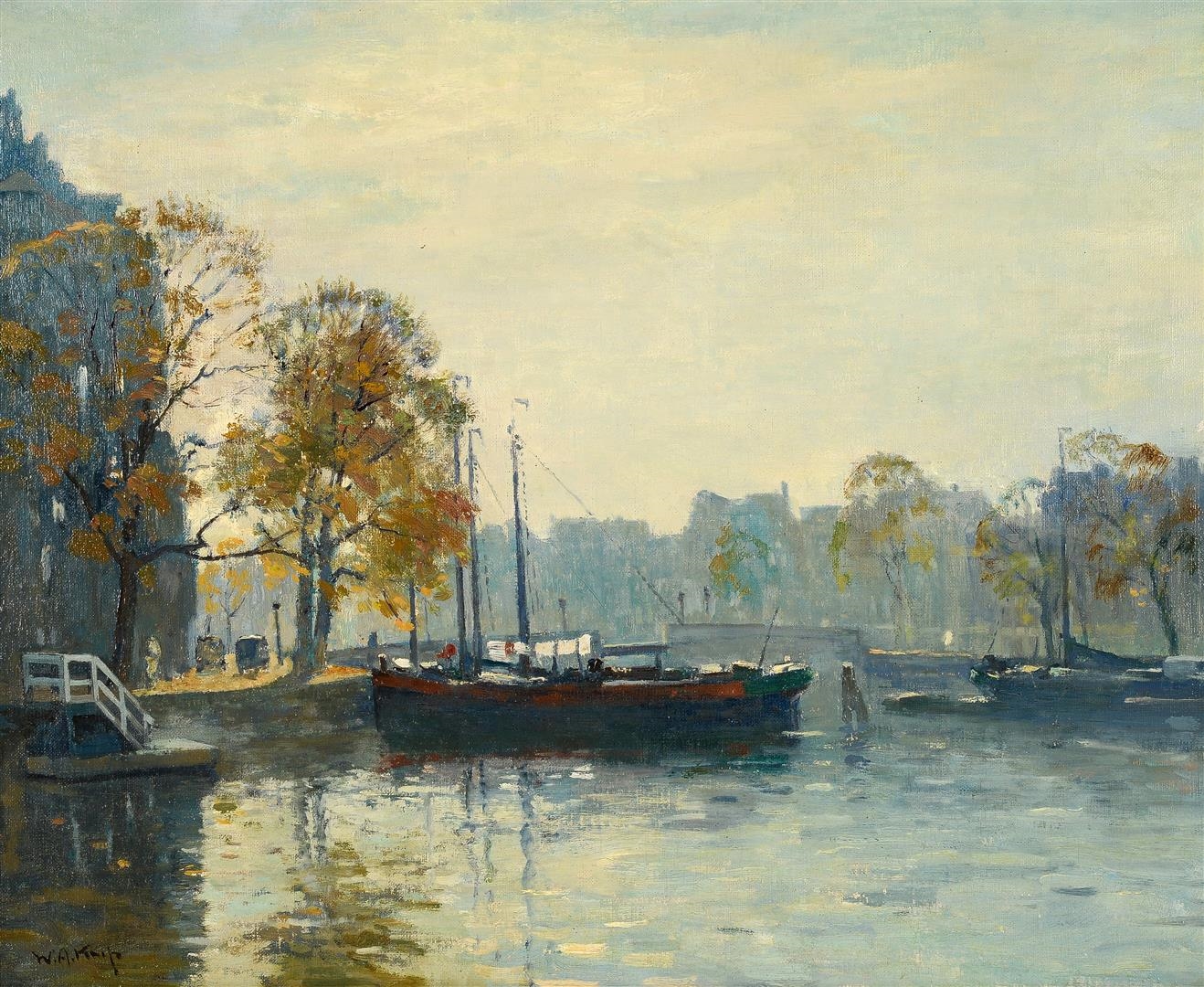 Willem Alexander Knip | Amsterdams grachtgezicht | MutualArt