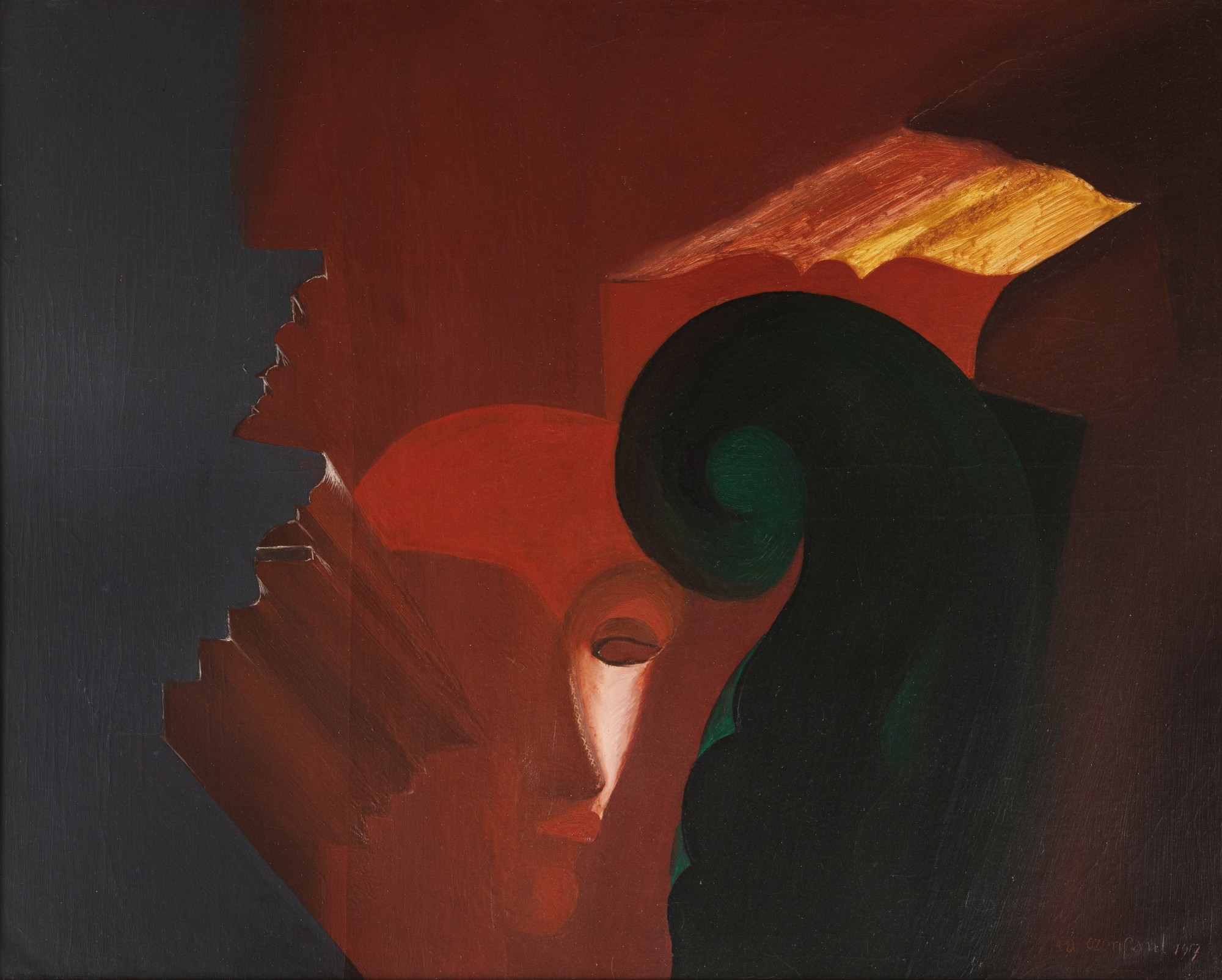 Amédée Ozenfant | NATURE MORTE EN GRIS À LA BOUTEILLE VERTE (Circa 1921 ...