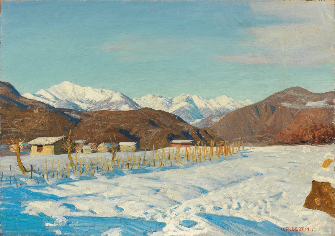 Oreste Albertini | Paesaggio innevato | MutualArt