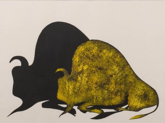 Benjamin Chee Chee | Buffalo and Shadow (1975) | MutualArt