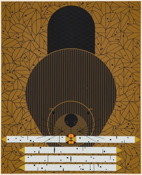 Charley Harper | Beaver (Dam Diligent) | MutualArt