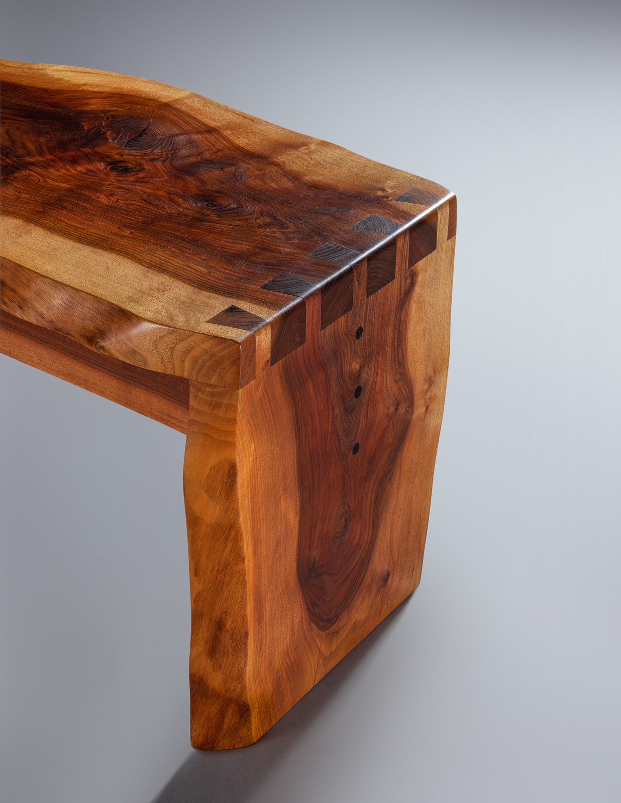 Sam Maloof | Important Live-Edge Bench, 1997 (1997) | MutualArt