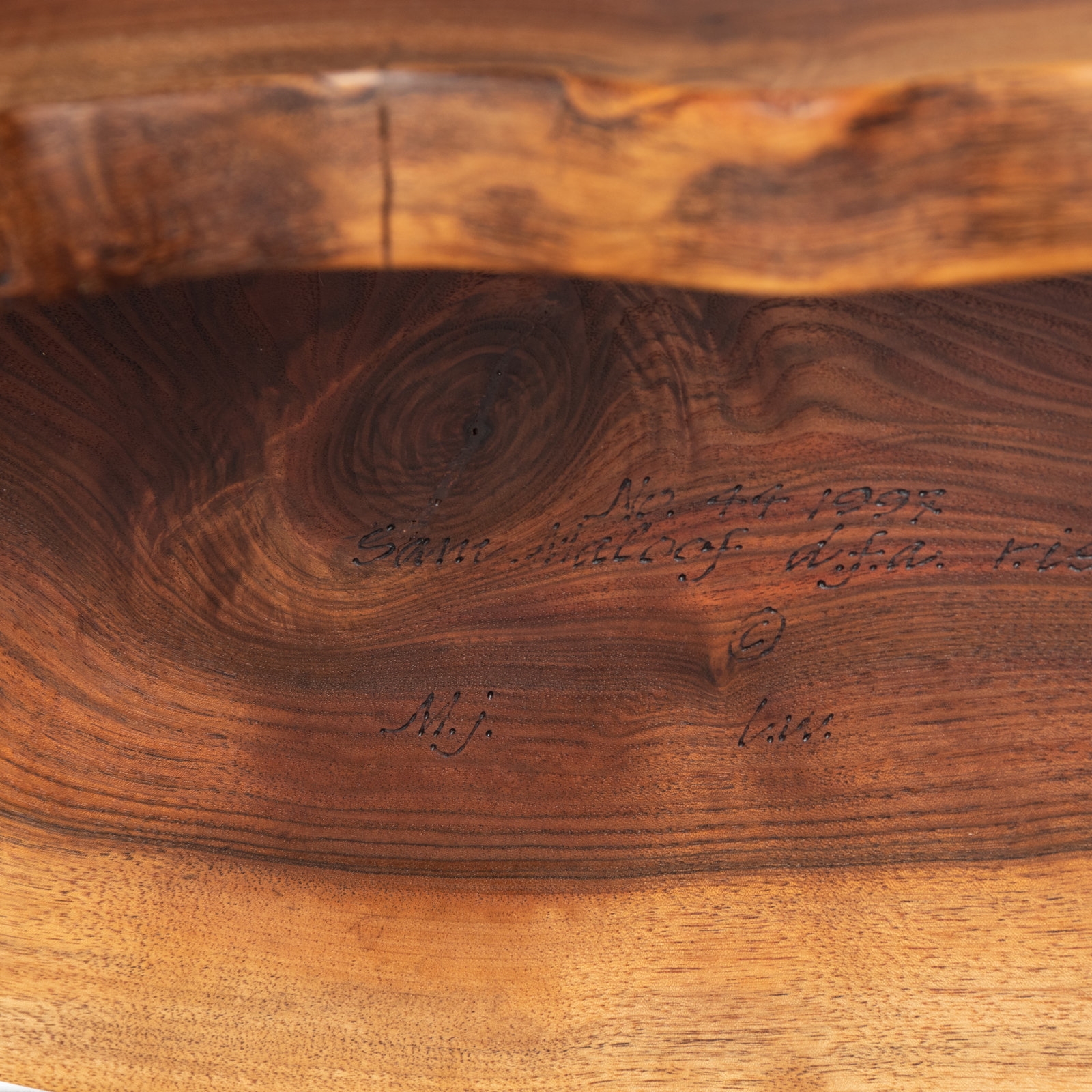 Sam Maloof | Important Live-Edge Bench, 1997 (1997) | MutualArt