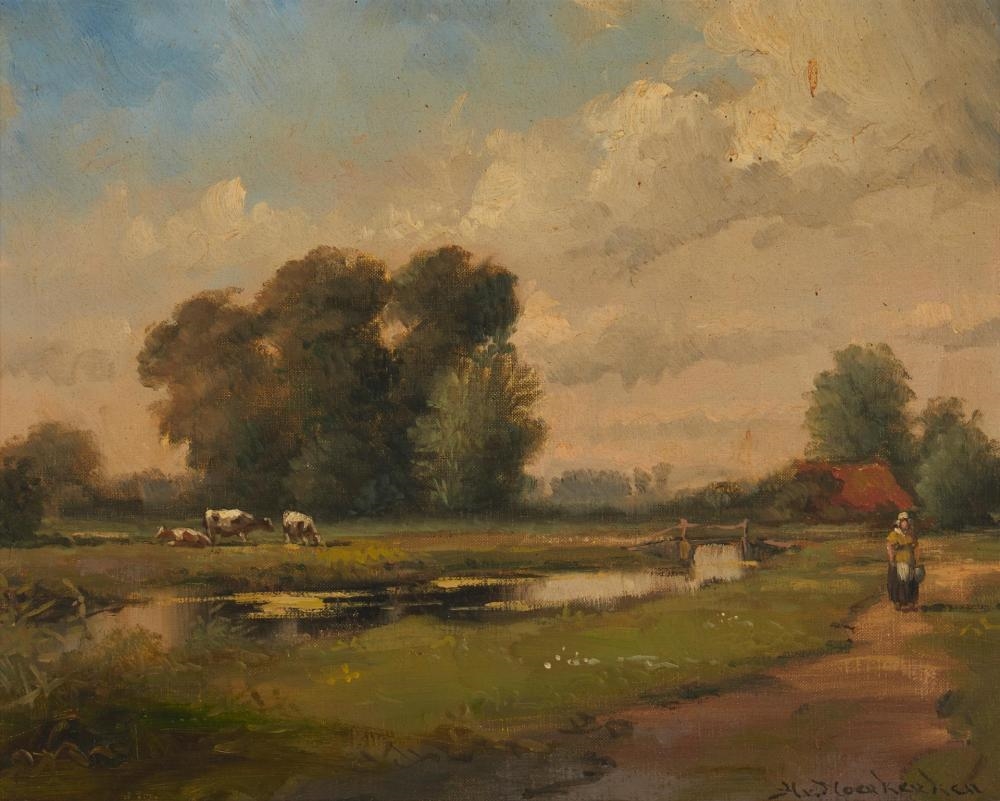 Hans Van Moerkerken | Spring landscape with figures | MutualArt