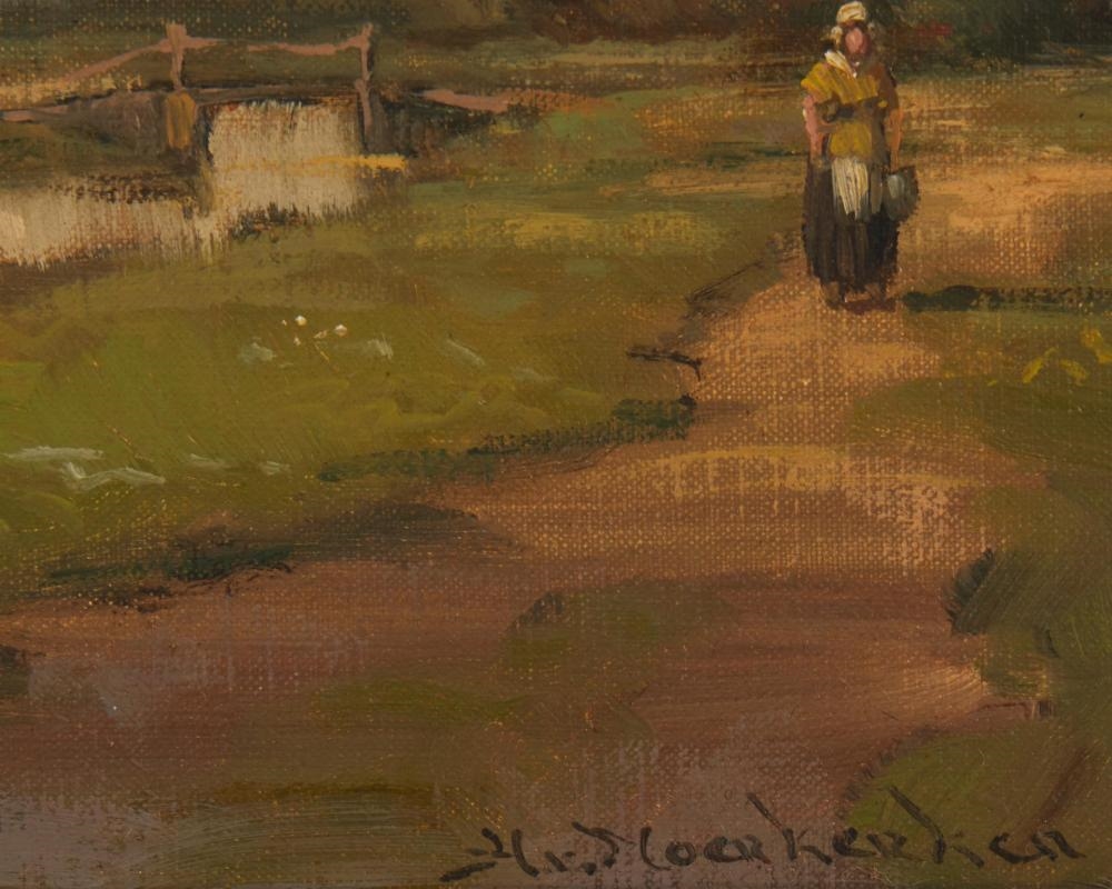 Hans Van Moerkerken | Spring landscape with figures | MutualArt
