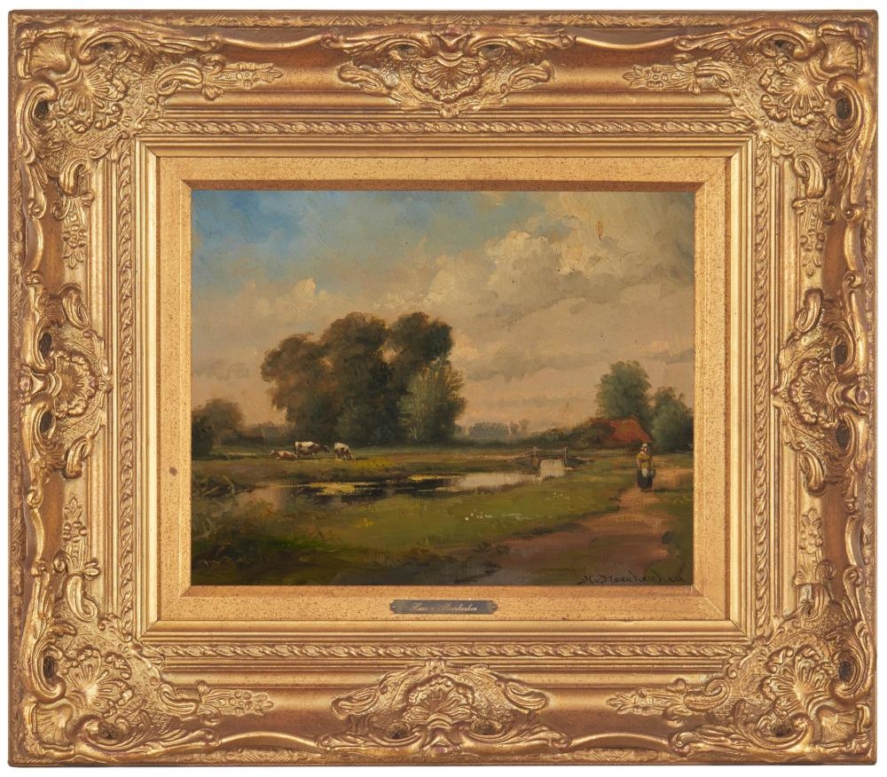 Hans Van Moerkerken | Spring landscape with figures | MutualArt