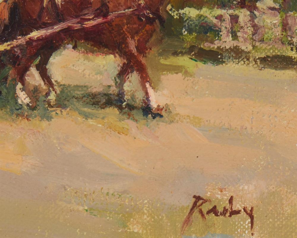 Claire Ruby | Figures in a carriage | MutualArt