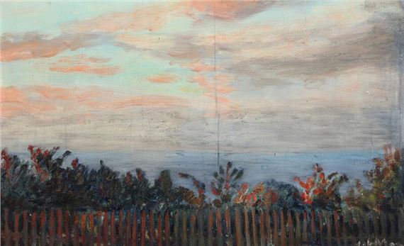 Harald Moltke | Scenery from a garden with a view to the ocean | MutualArt