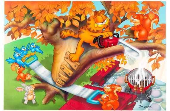 Jim Davis | Jim Davis Studio - Garfield Painting Original Art | MutualArt