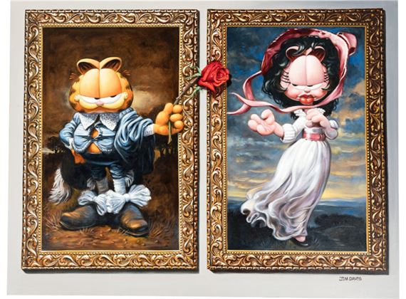 Jim Davis | Jim Davis Studio Blue Boy and Pinkie Painting Original Art ...