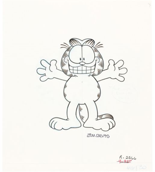 Jim Davis | Garfield Publicity Drawing | MutualArt
