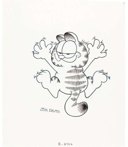 Jim Davis | Garfield Publicity Drawing | MutualArt