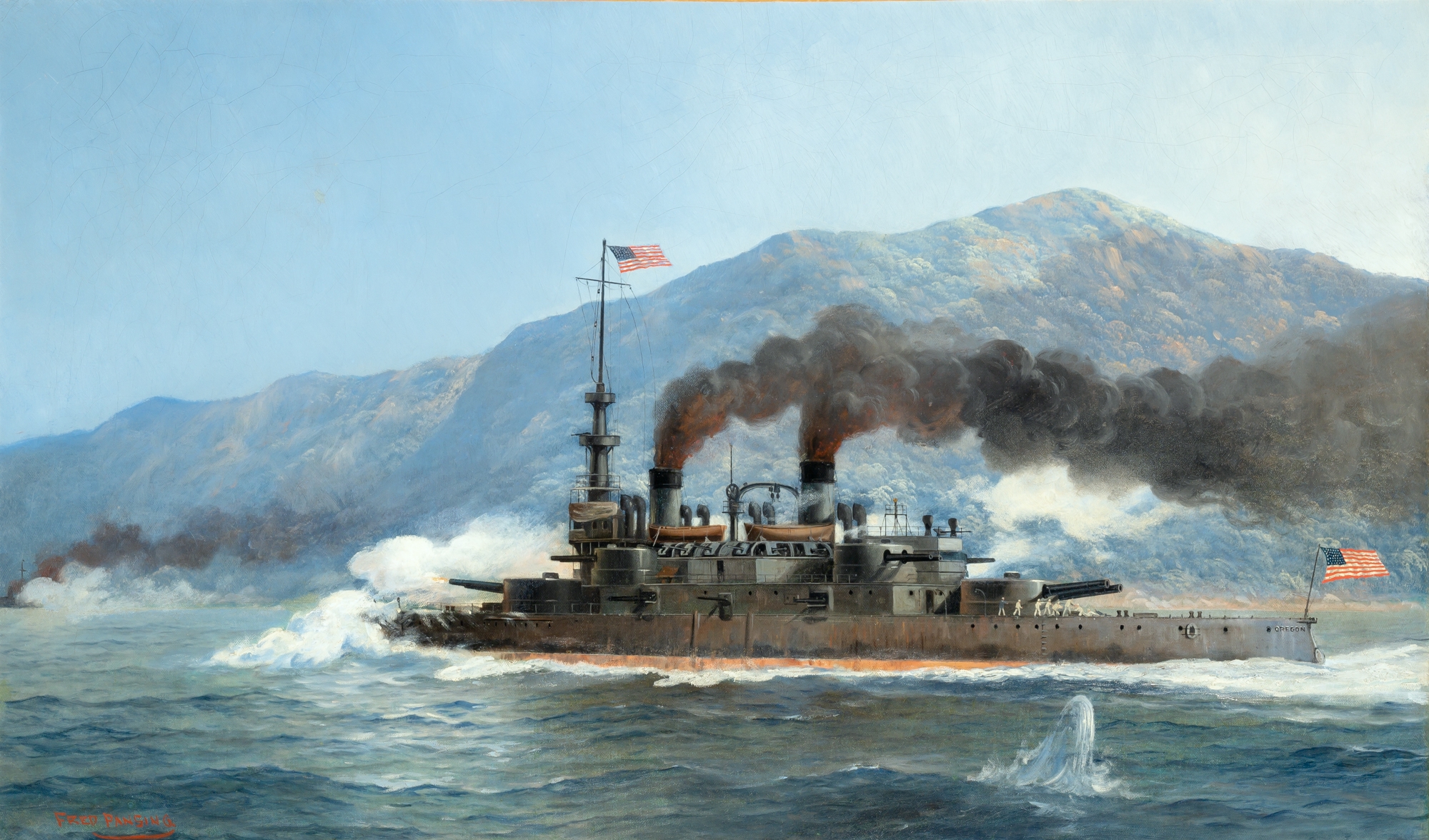 Fred Pansing | The Battleship Oregon (Circa 1899) | MutualArt