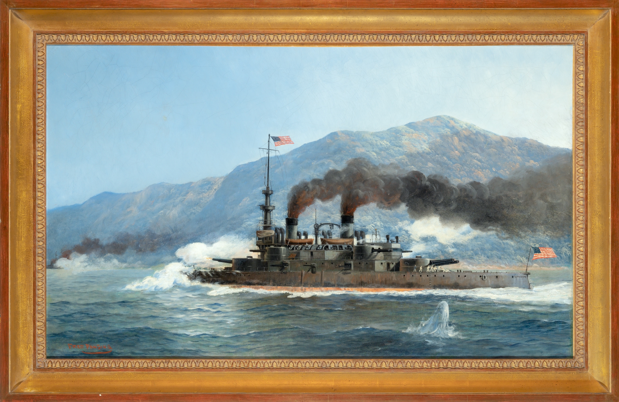 Fred Pansing | The Battleship Oregon (Circa 1899) | MutualArt
