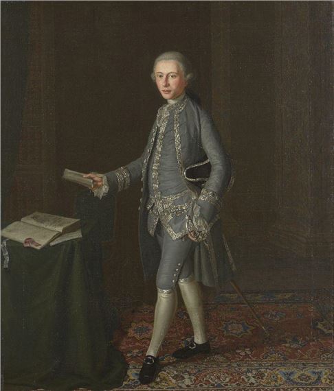 Johan Zoffany | Portrait of a gentleman standing full length in an ...