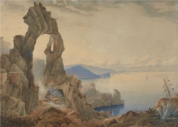 Charles Edmund Rowbotham | View of the Natural Arch at Capri | MutualArt