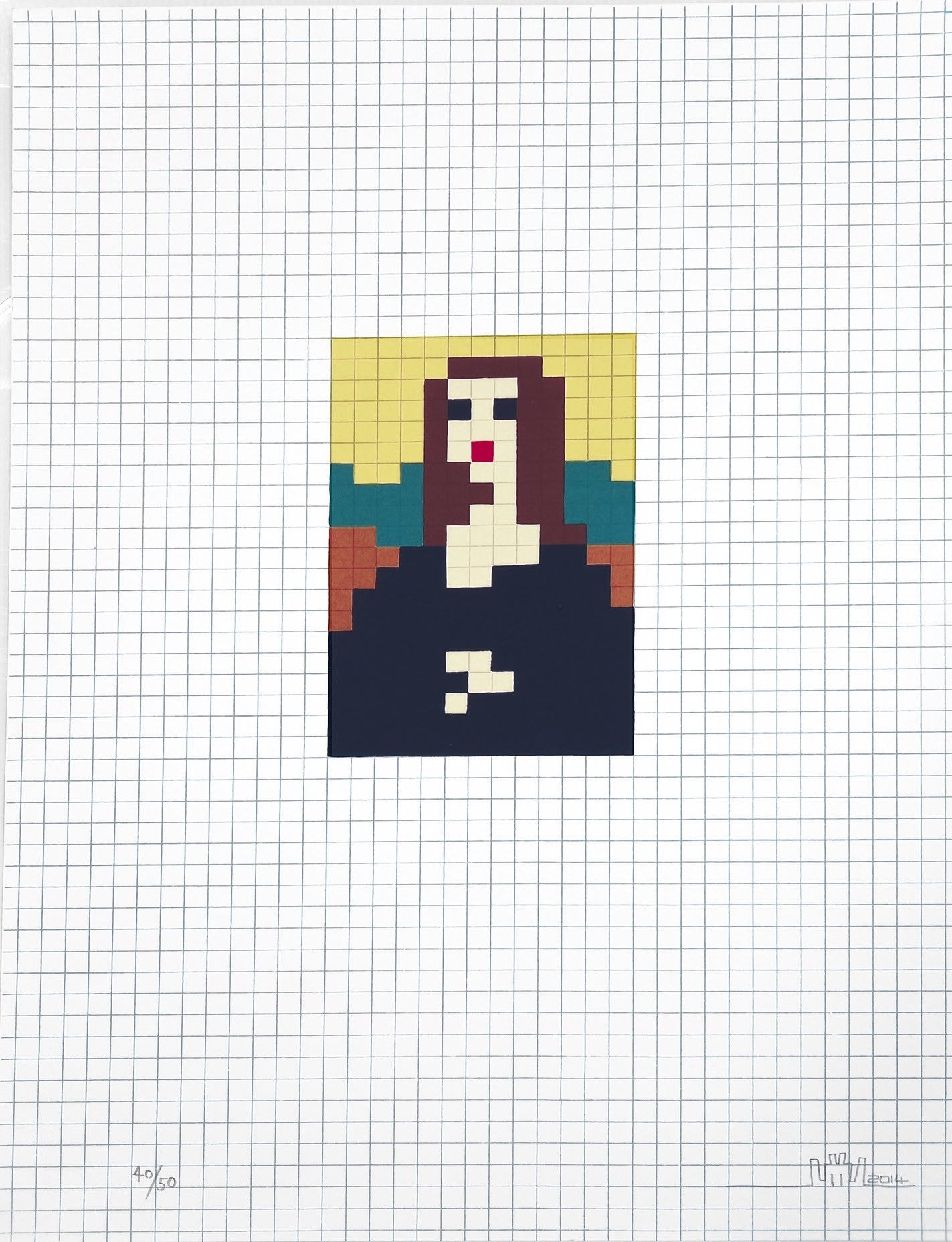 Space Invader | Low Res Mona Lisa (2014) | MutualArt