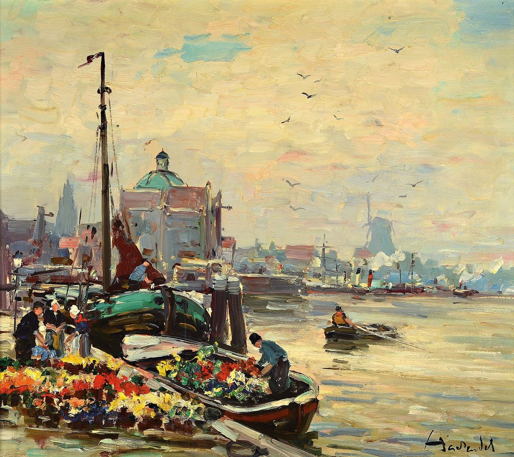 Harry Haerendel | dutch port view | MutualArt