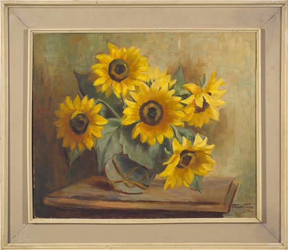 Emily I. Fern | Sunflowers in a Ginger Jar (1952) | MutualArt