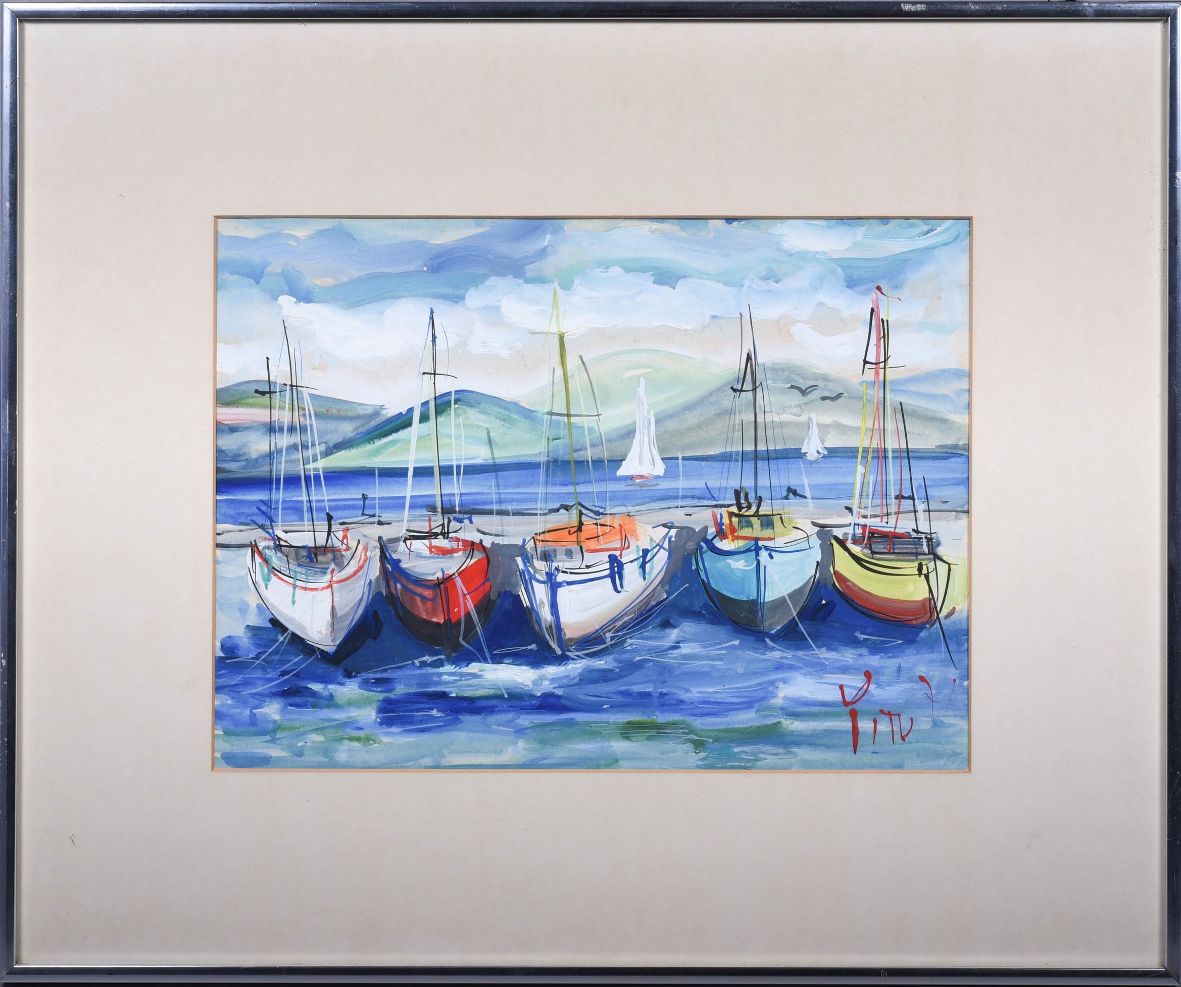 Pito | Pito painting of sailboats | MutualArt