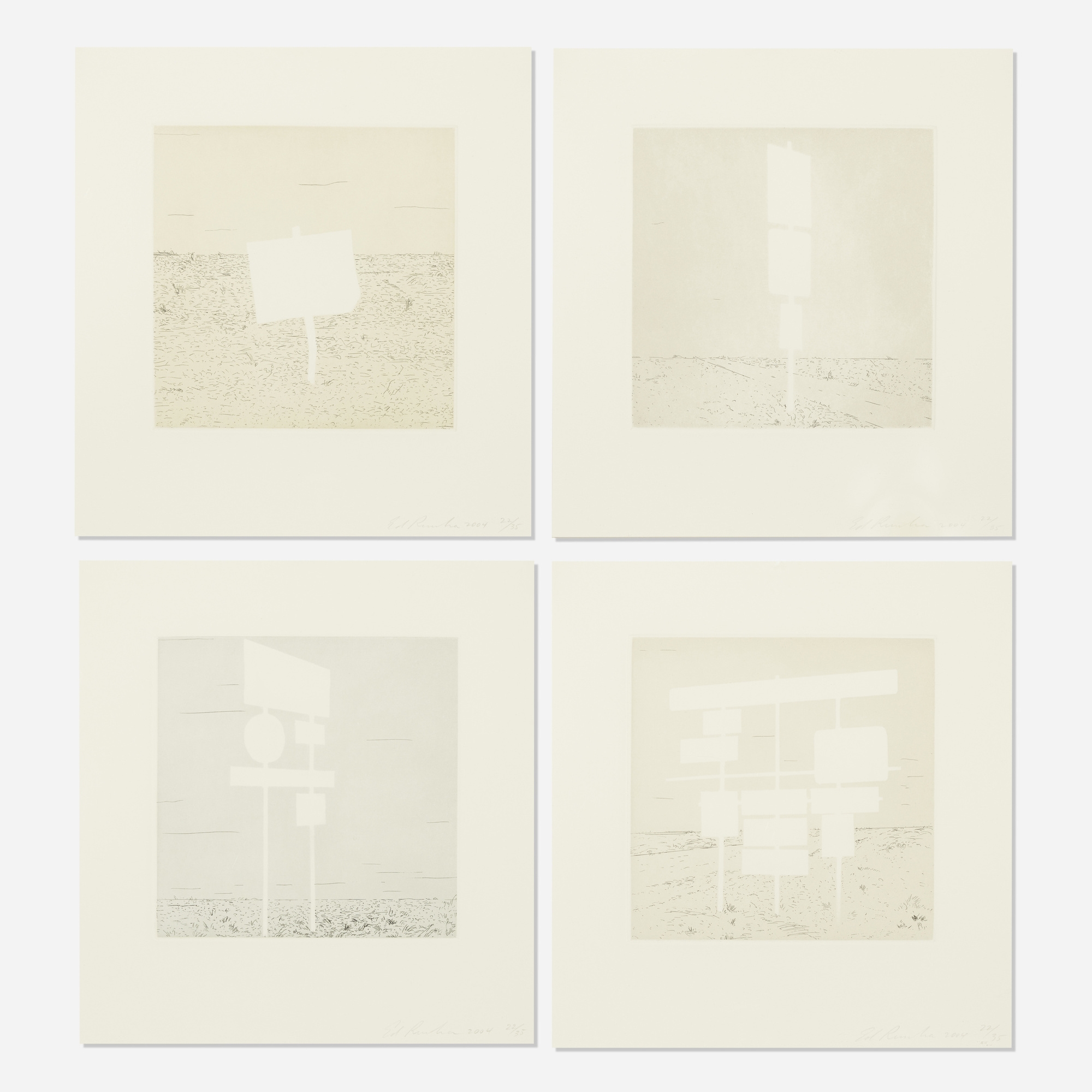 Ed Ruscha | Blank Signs (2004) | MutualArt