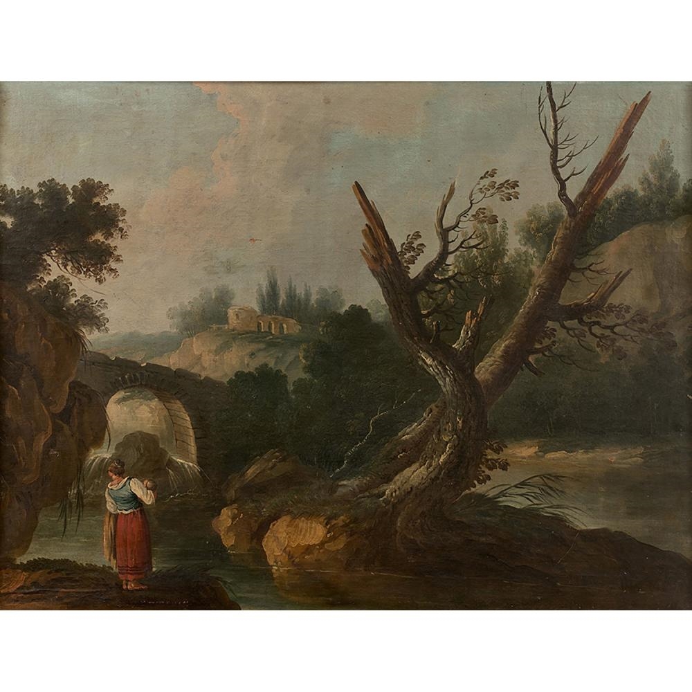 Louis Philippe Crepin | JEUNE LAVANDIÈRE DEVANT LA CASCADE | MutualArt