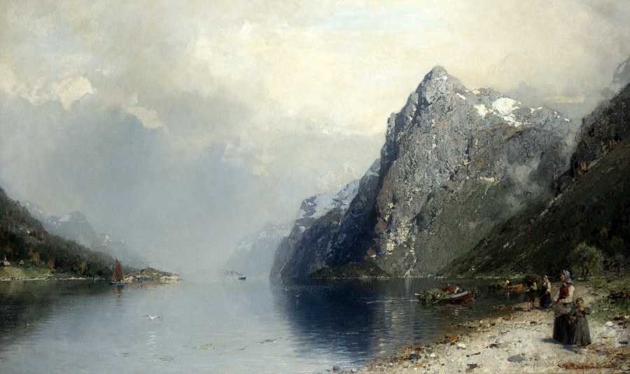 Georg Anton Rasmussen | View of the fjord | MutualArt
