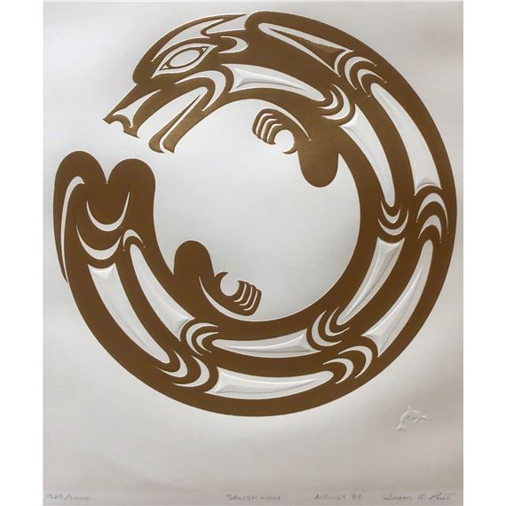 Susan A. Point | KILLER WHALE AND CALF & SALISH WOLF | MutualArt