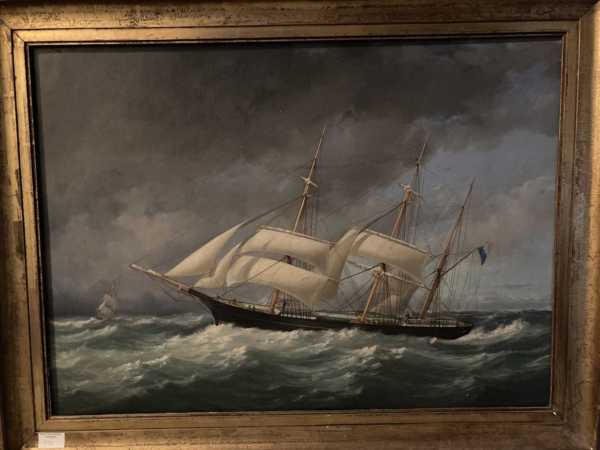 Charles Leduc | Three Masts (1877) | MutualArt