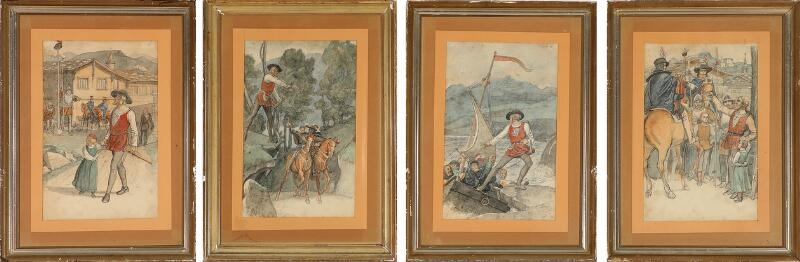 Johann Heinrich Senn | Four renderings of William Tell | MutualArt