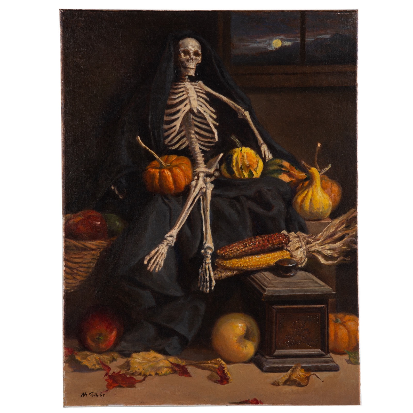 Nathaniel Gibbs | Skeleton Still Life | MutualArt