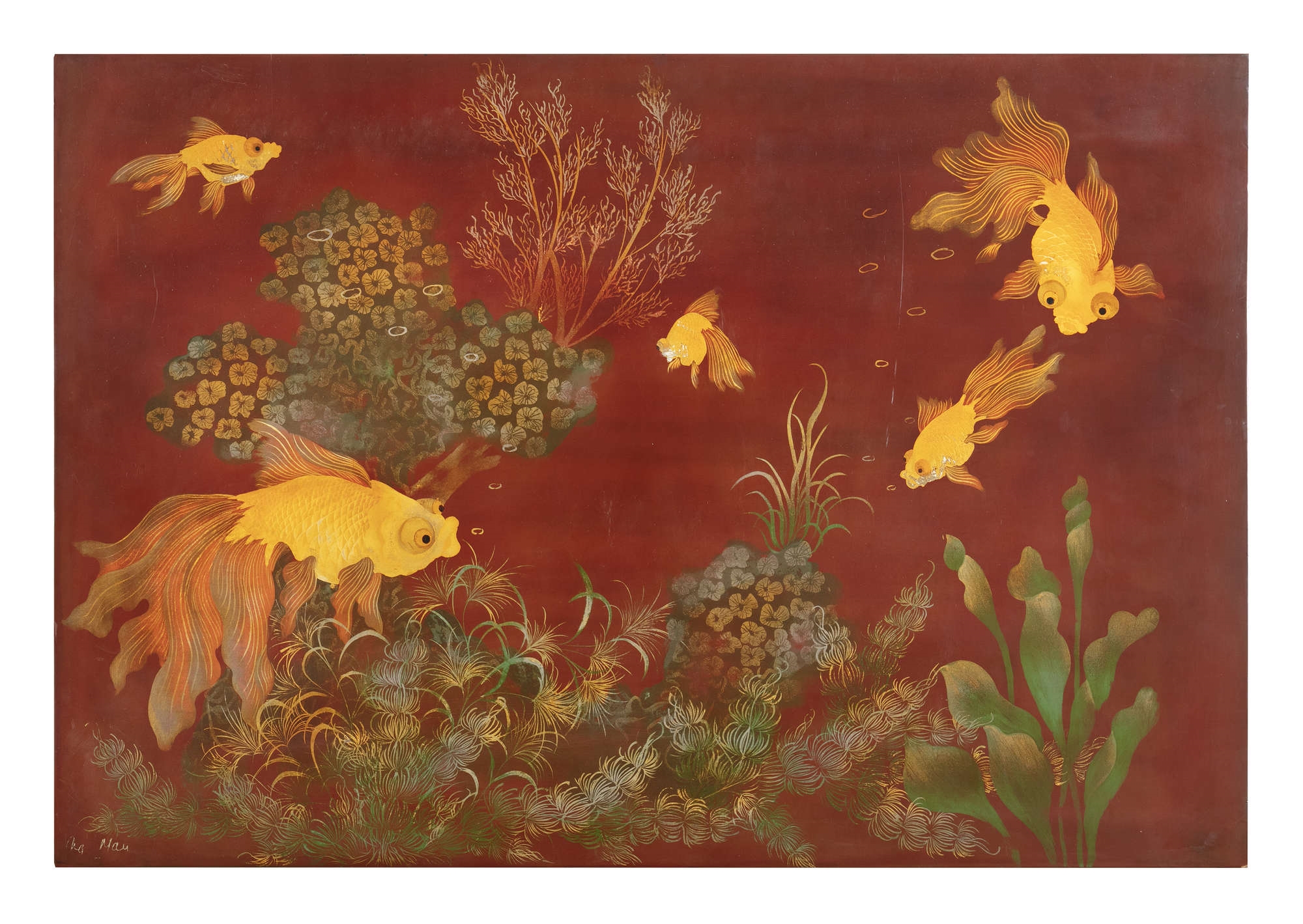Nguyen Quang Mau | Poissons rouges de l’Abondance / Goldfish of ...