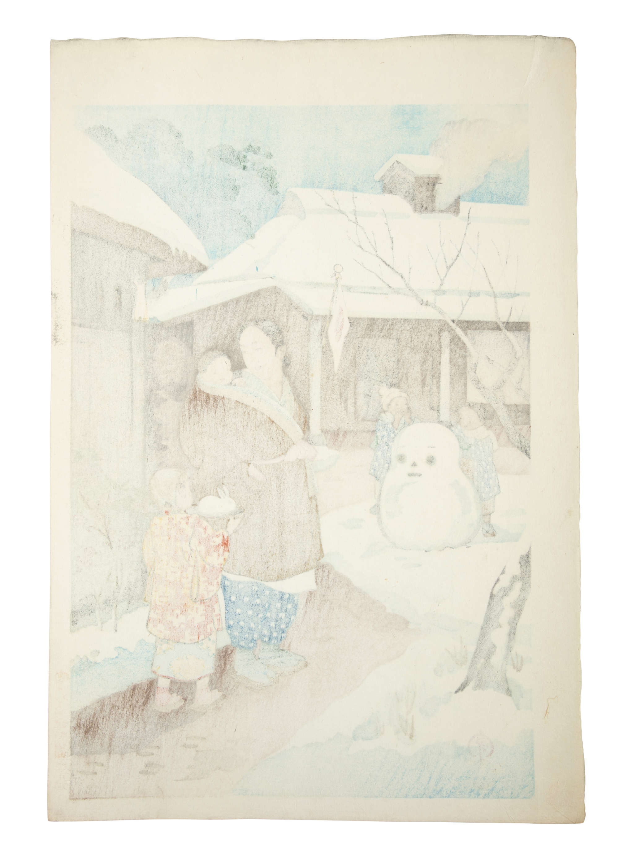 Hiyoshi Mamoru | Snow man or Snow Daruma (1950s) | MutualArt