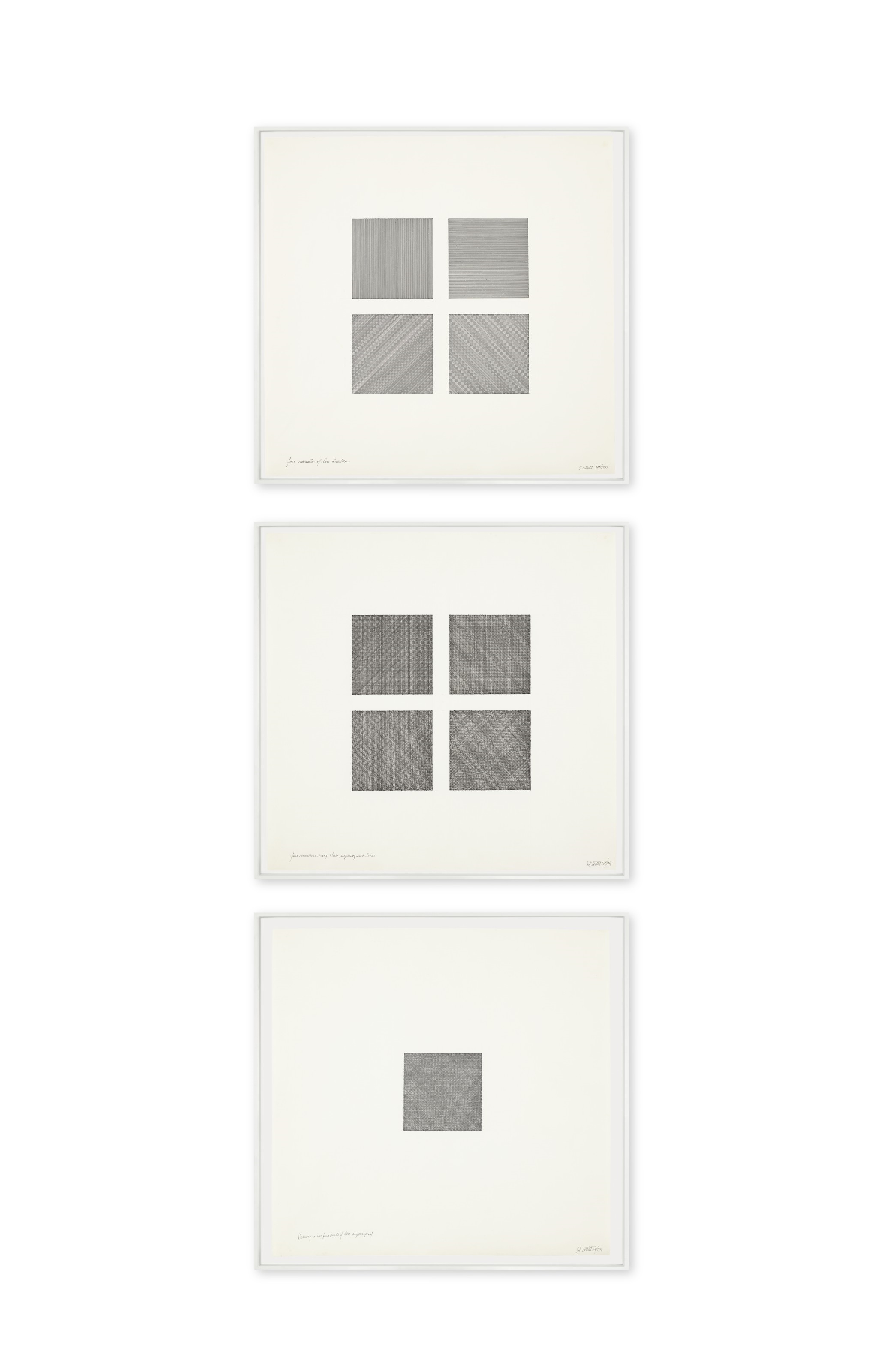 Sol LeWitt | (i) Four Varieties of Line Direction (ii) Four Variations ...