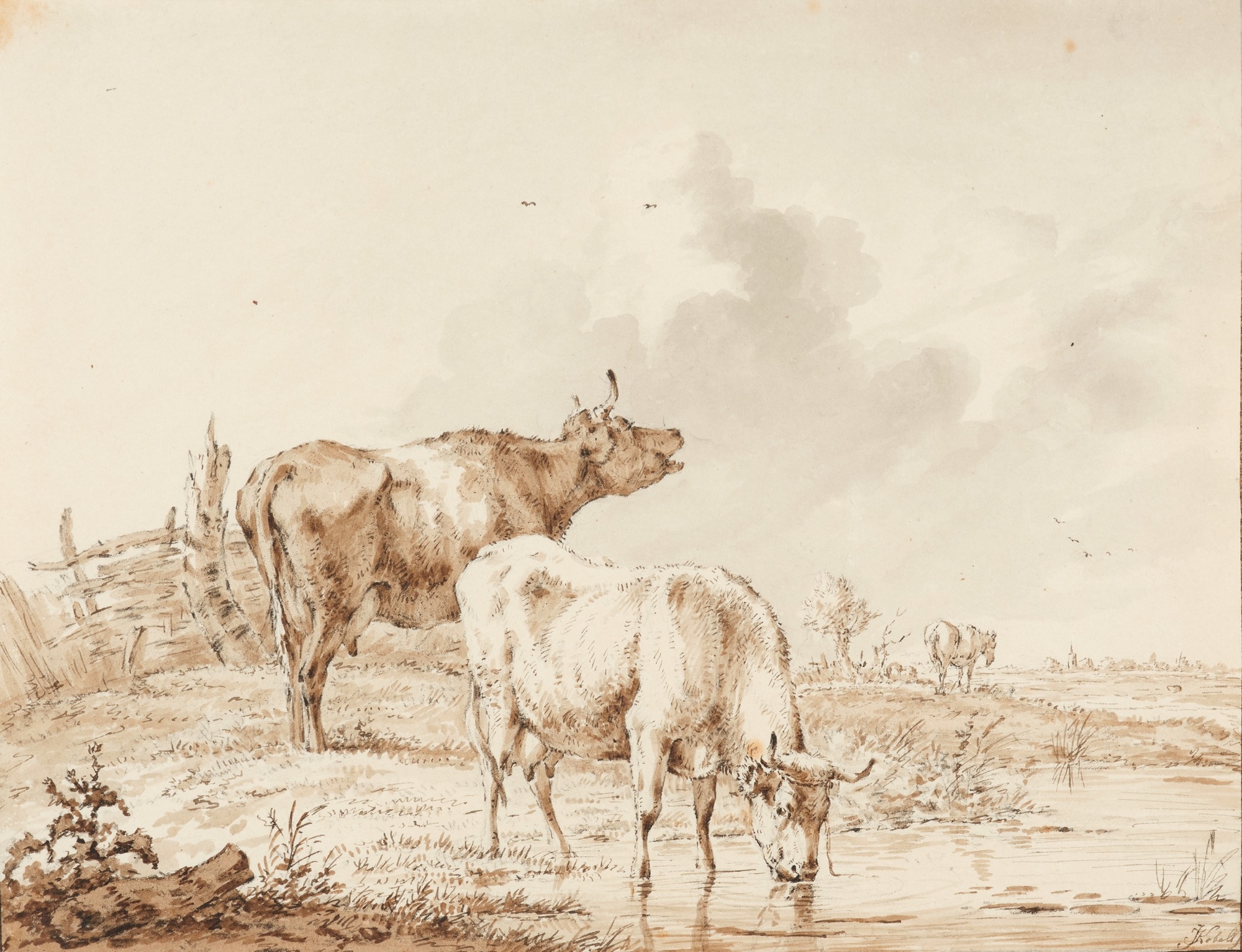 Wilhelm von Kobell | Kühe am Wasser | MutualArt