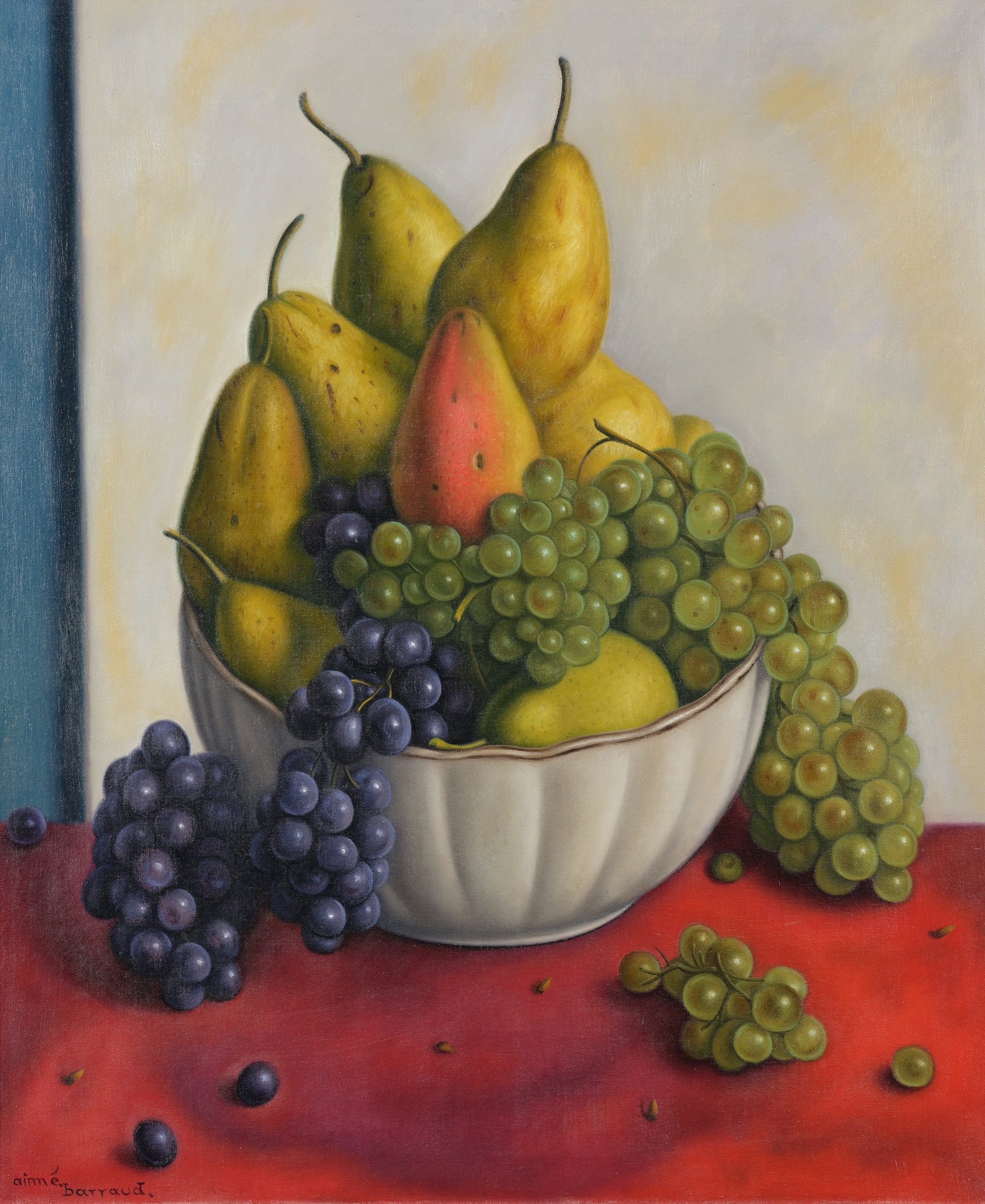 Aime Barraud | Stillleben mit Birnen und Trauben | MutualArt