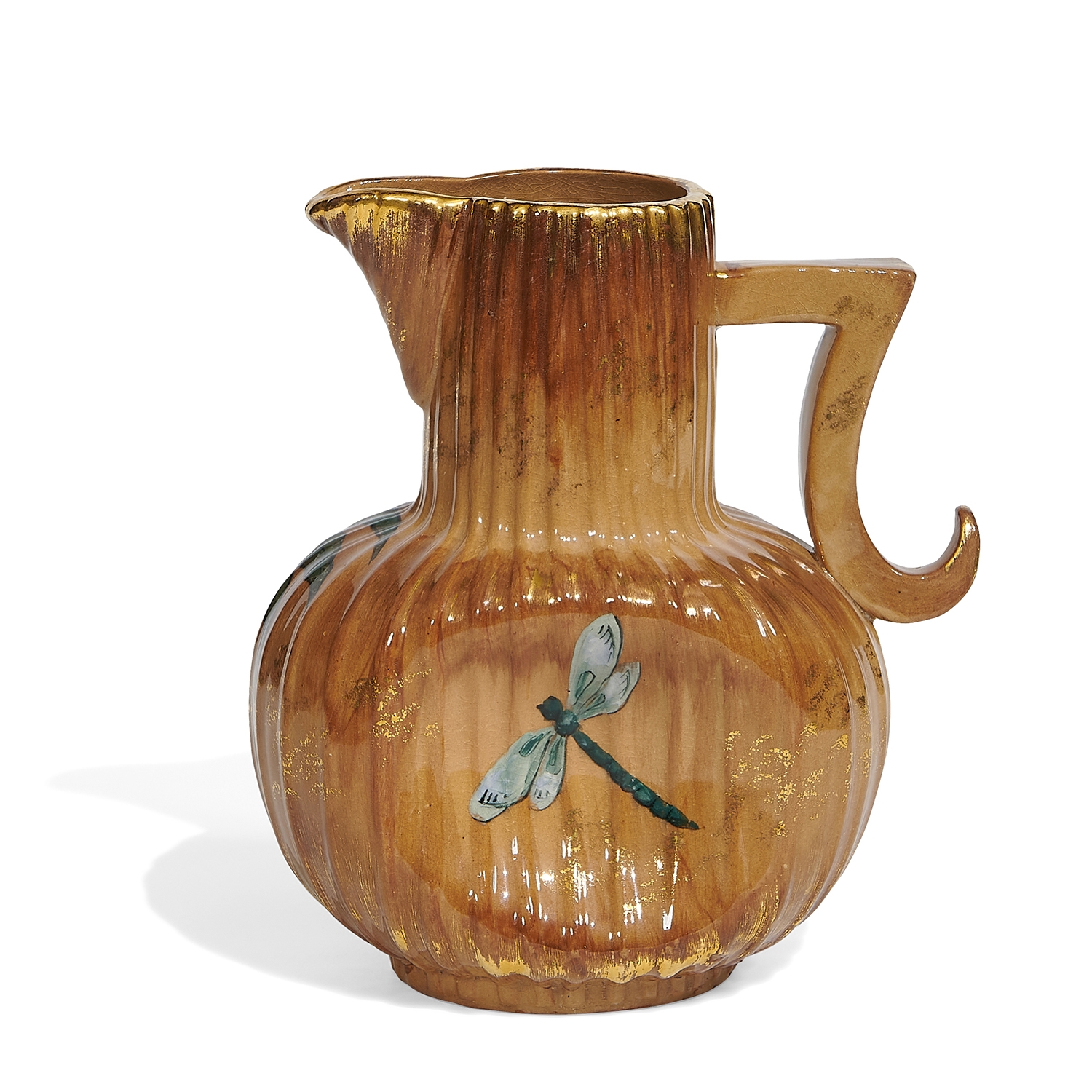 Albert Robert Valentien | corrugated earthenware pitcher in Limoges ...
