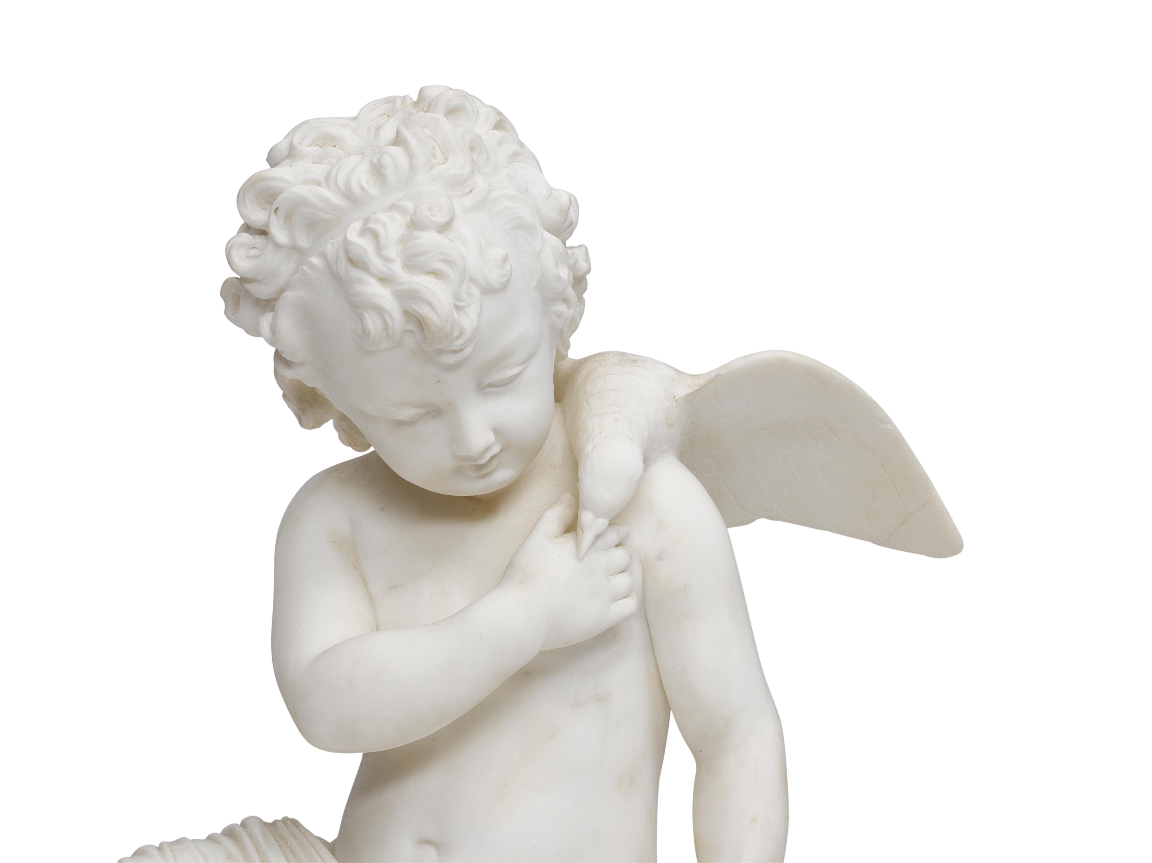 Pio Fedi | AN ITALIAN CARVED MARBLE ALLEGORICAL GROUP OF A YOUNG BOY ...