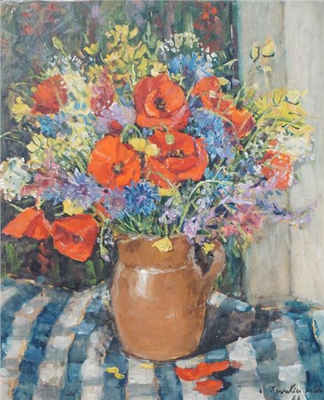 Emile Louis Auguste Chevalier-Milo | Bouquet de coquelicots (1946 ...