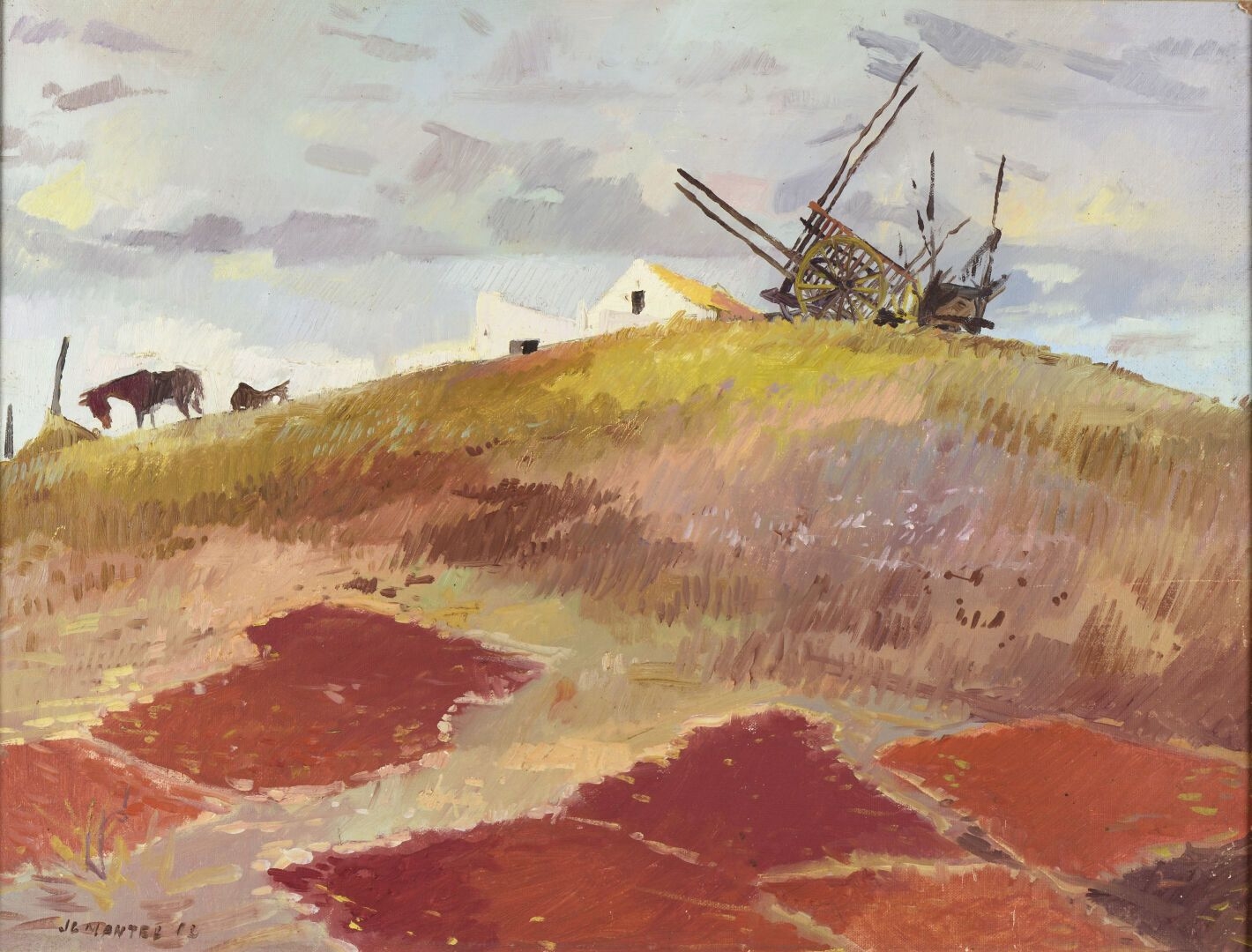 Jean Gaston Mantel | Saffron drying in the land of Don Quixote; La ...