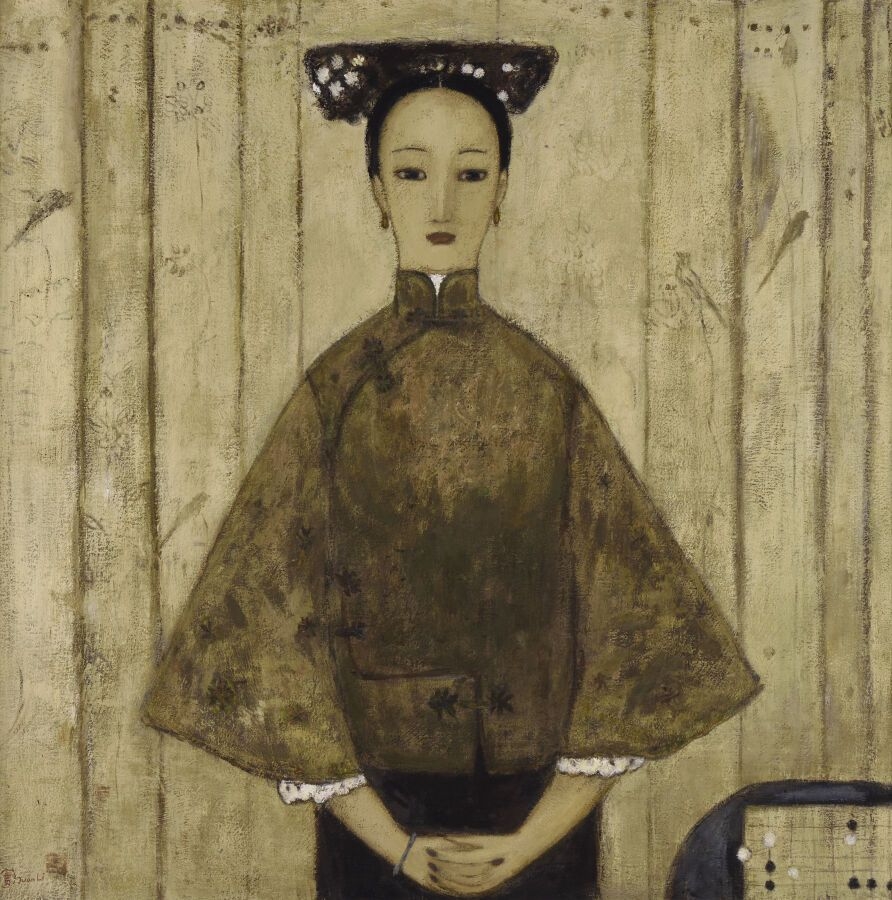 Juan Li Jia | Portrait of a princess playing Go | MutualArt