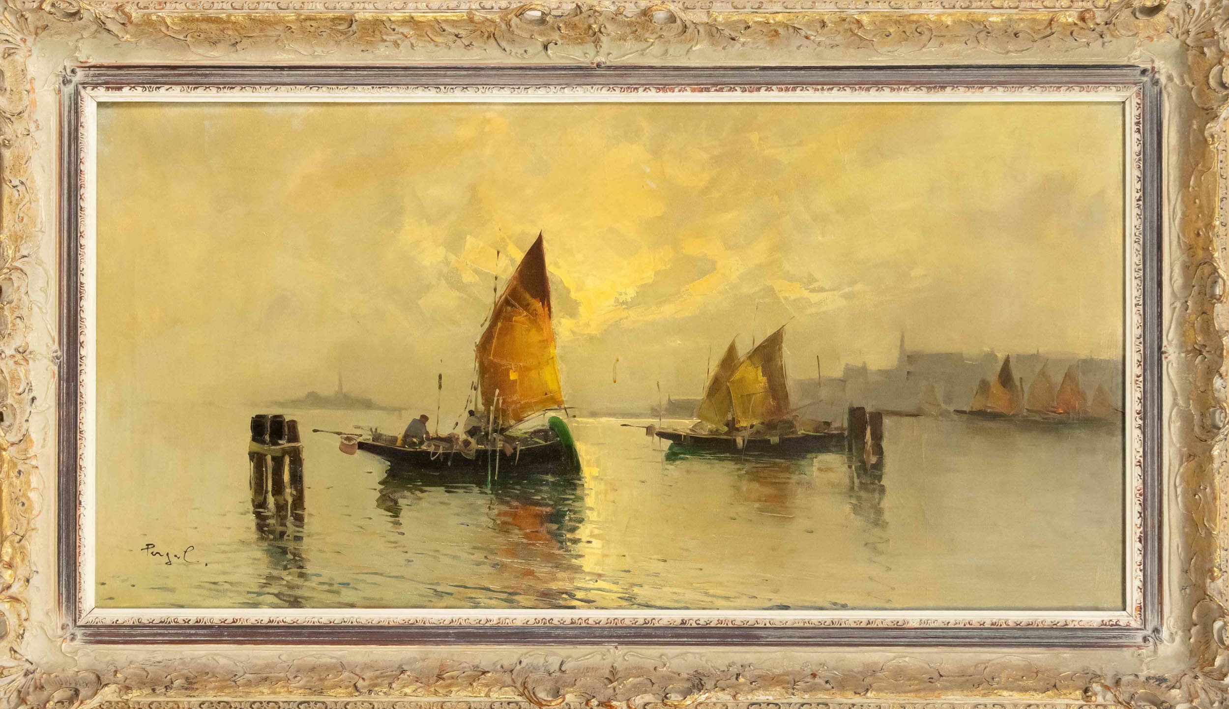 Antonelli Pergal | Fishing boat in front of venice in the morning ...